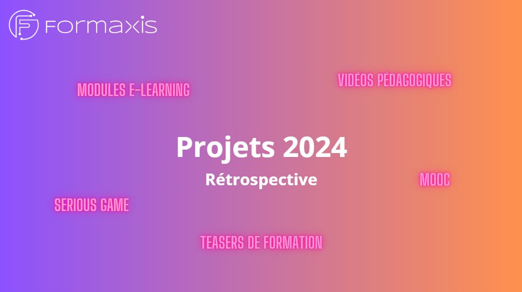 Réalisations digital learning de l'agence en 2024 - Formaxis